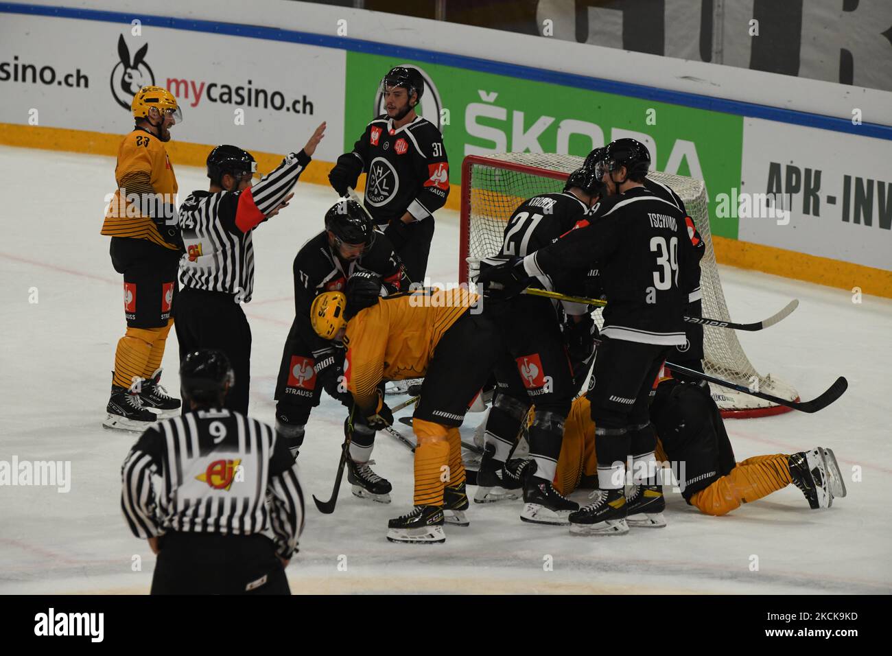 Evan tschumi hockey de lugano champions de hockey de lugano match de ...