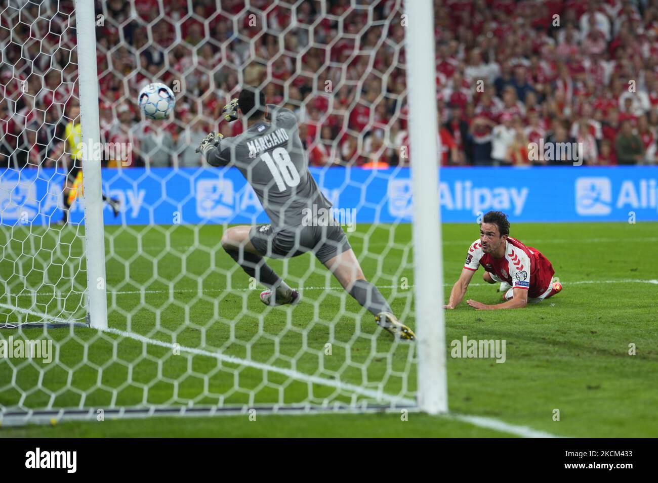 Thomas Delaney, du Danemark, a marquant son quatrième but au Danemark ...