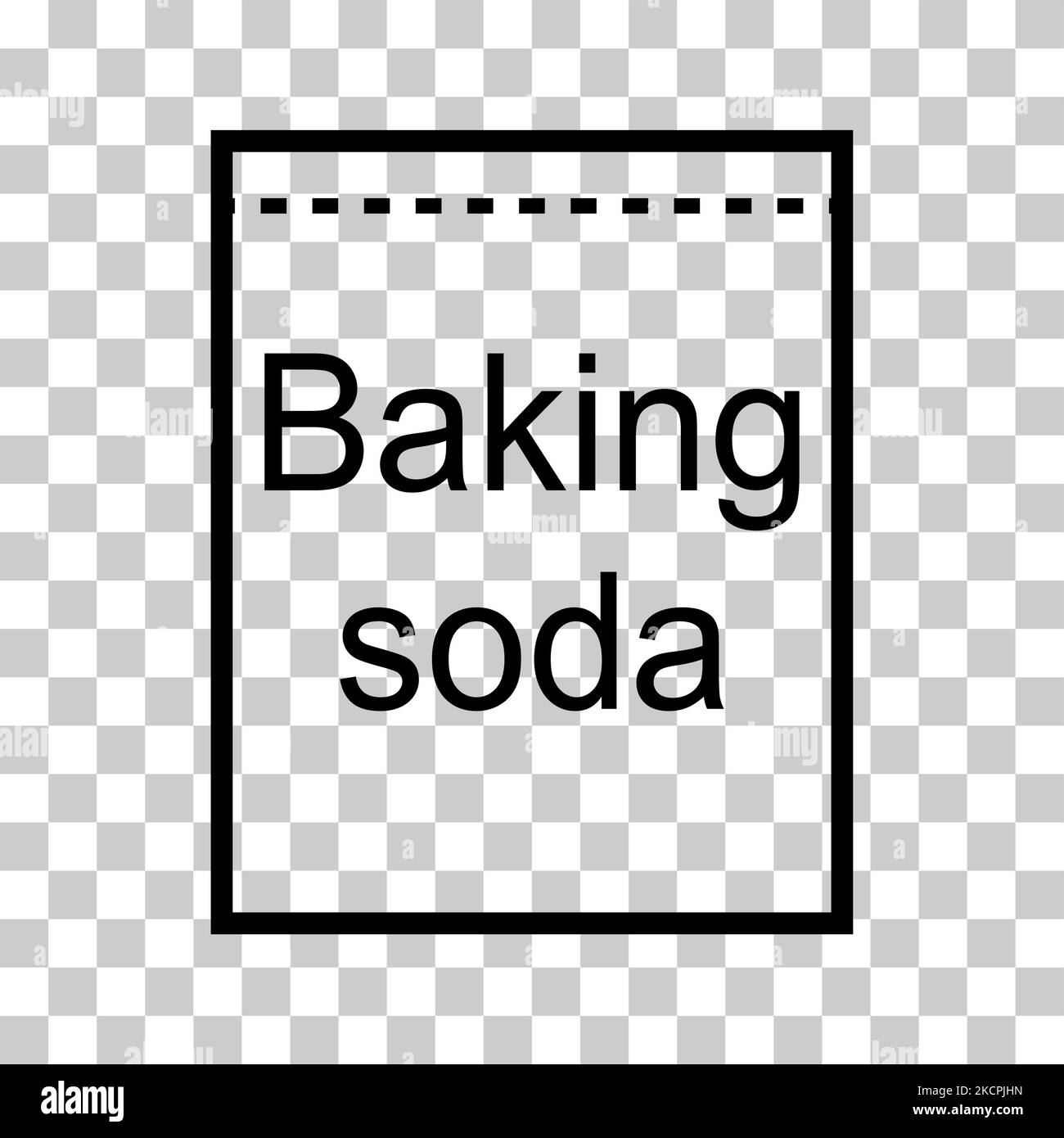 Icône de l'ingrédient de bicarbonate de soude, symbole de la conception ...