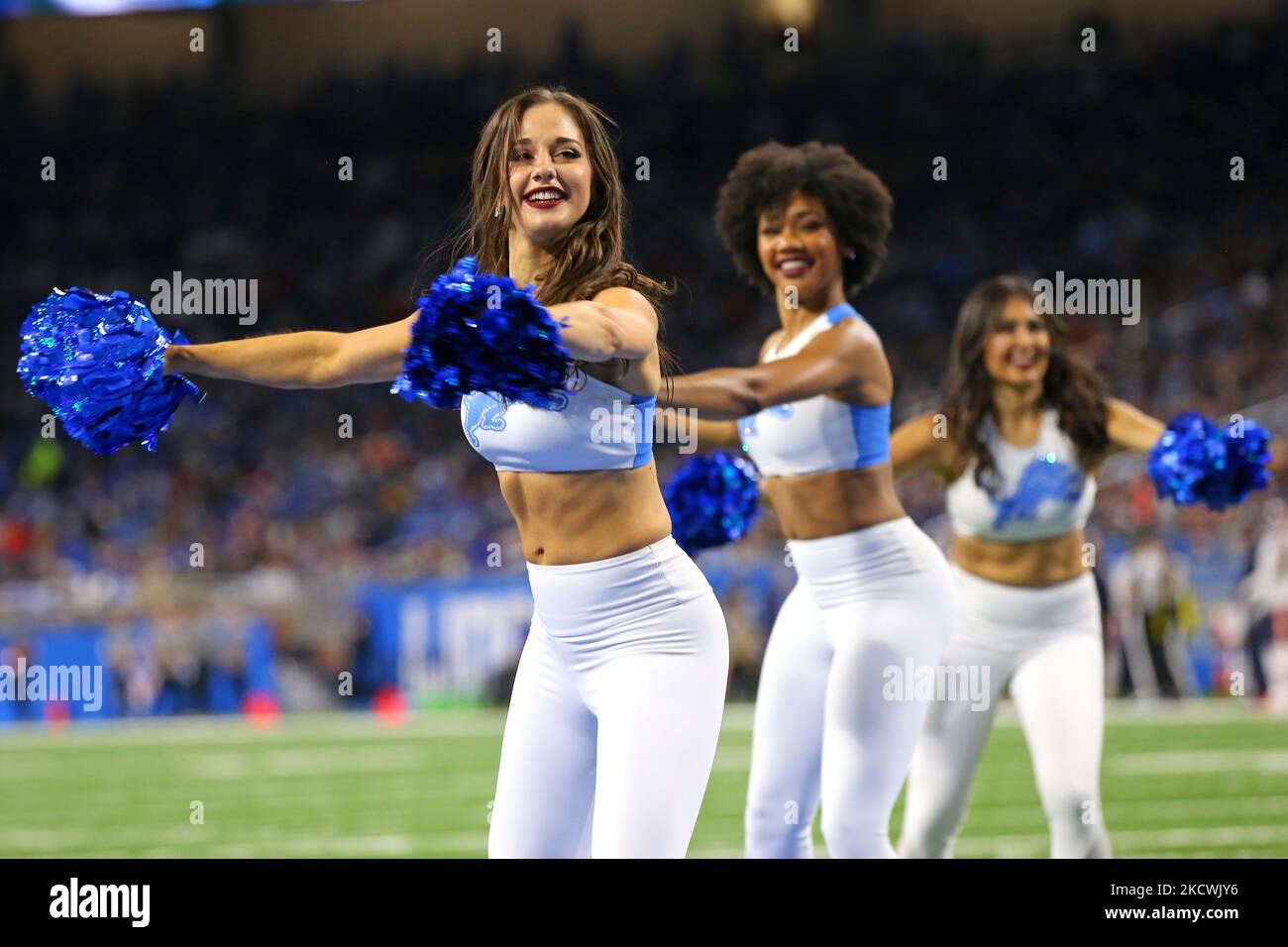Pom pom girls des lions de detroit Banque de photographies et d’images ...