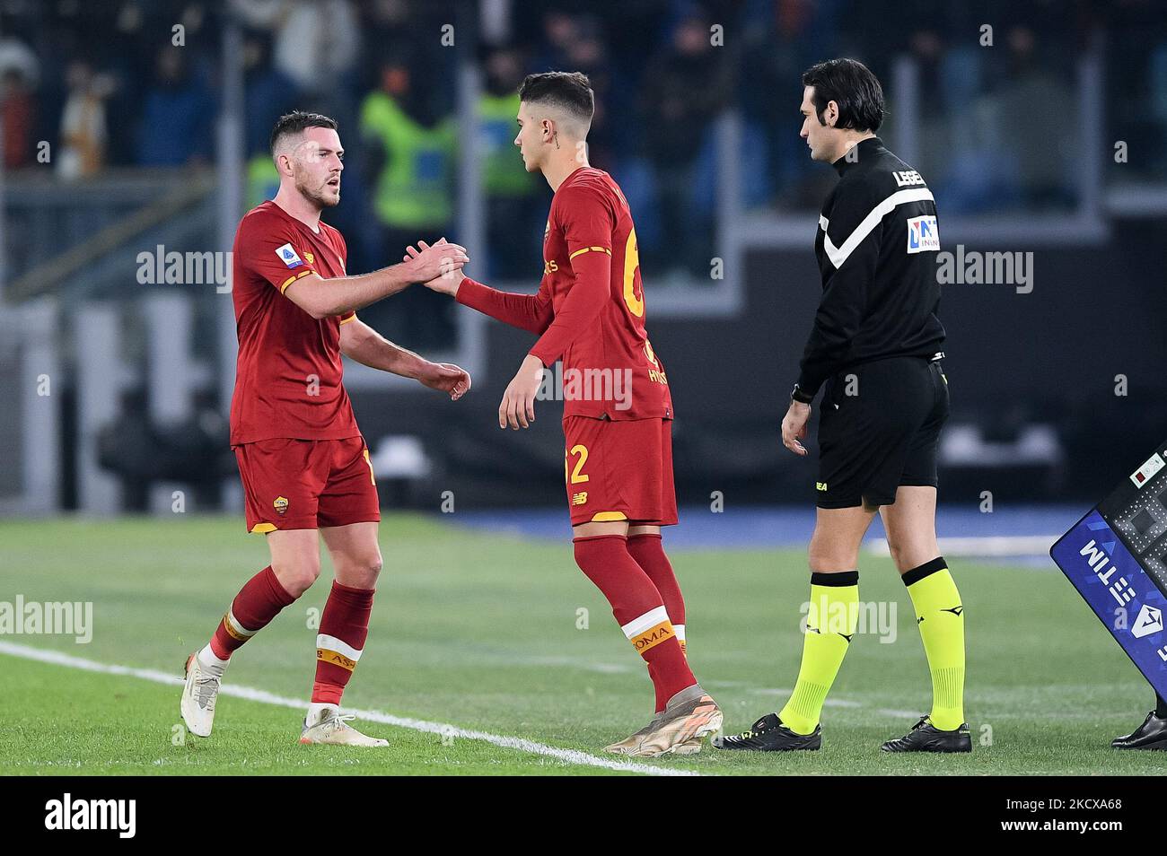 Cristian Volpato de AS Roma fait ses débuts lors de la série Un match ...