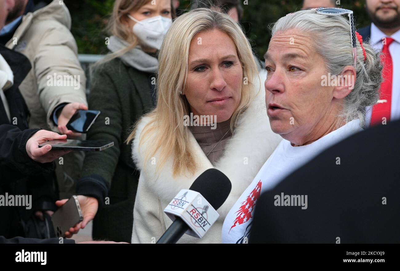 REPS. Marjorie Taylor Greene et Matt Gaetz, tiennent une entrevue ...