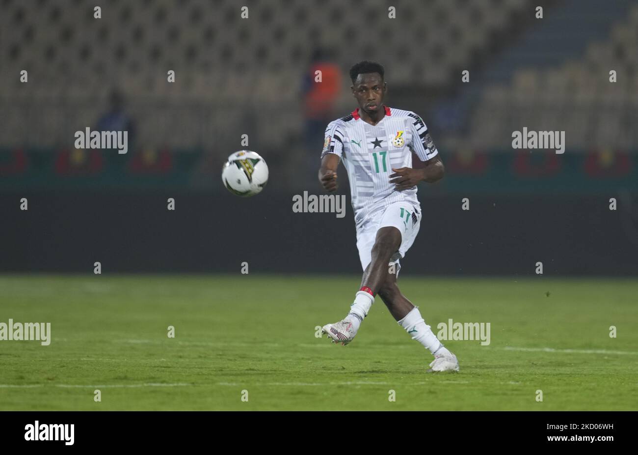 Baba Rahman du Ghana pendant le Ghana contre le Maroc, coupe africaine des nations, au stade ...