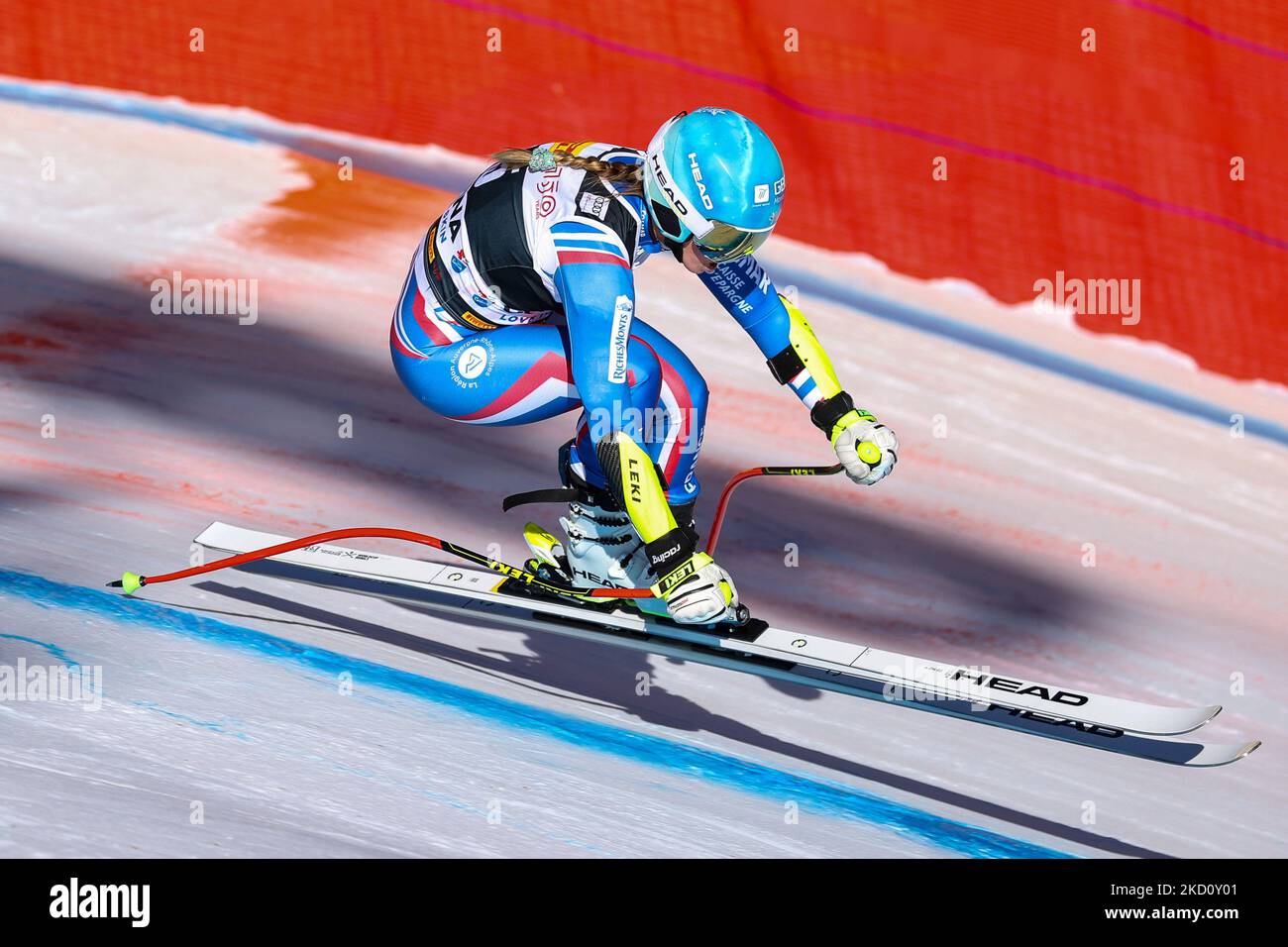 Laura GAUCHE (FRA) pendant la course de ski alpin coupe du monde de ski 2022 FIS - femmes Super ...
