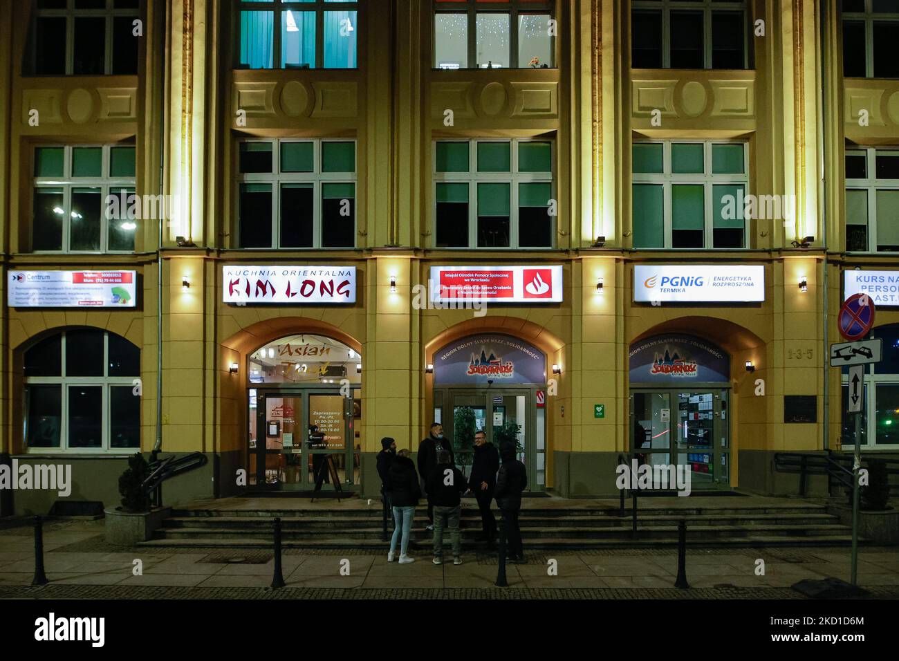 Sur 26 janvier 2022, les résidents de Wroc?aw se sont rassemblés devant le siège du SIP à Wroc ...