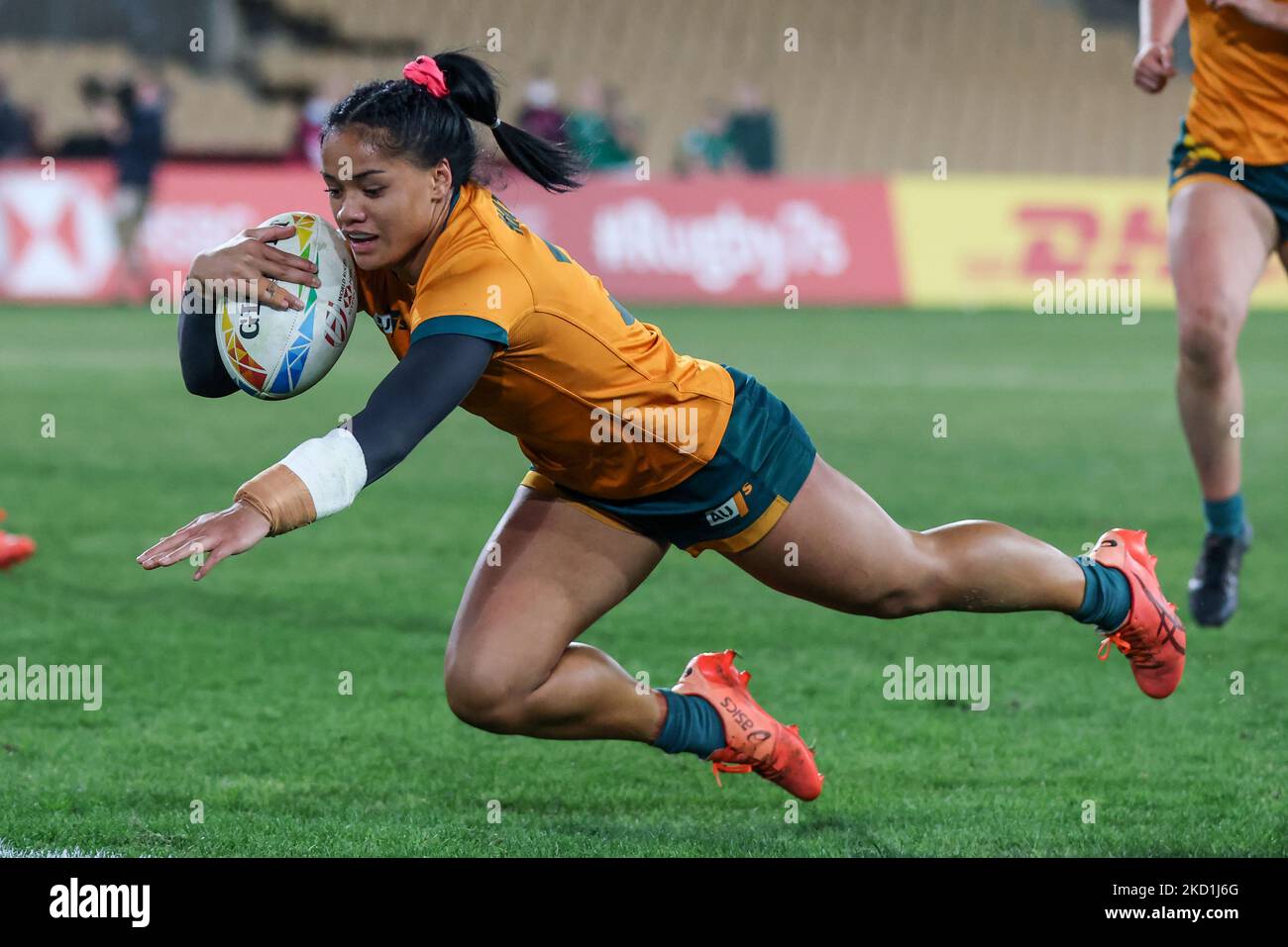 Faith Nathan, de l'Australie, en action lors du match final féminin de ...