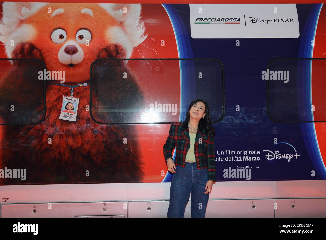 Domee Shi, Directrice lors de la présentation du train Frecciarossa ...