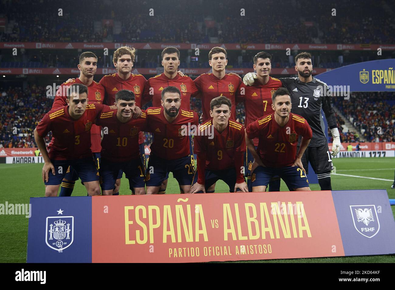 Espagne (G-D) Ferran Torres (FC Barcelone), Marcos Alonso (FC Chelsea ...