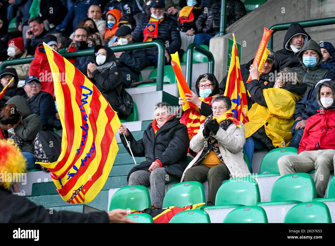 Etats-Unis les supporters de Perpignan lors de la coupe du défi de ...