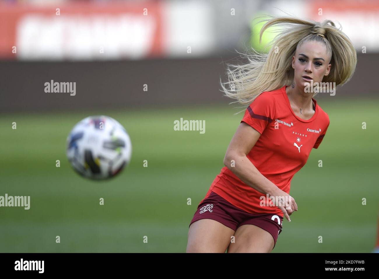 Alisha Lehmann en action pendant le match de qualification G de la ...