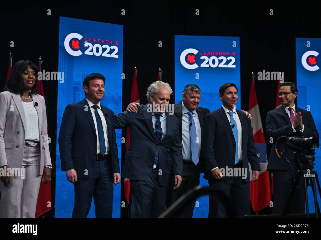Les candidats à la direction conservatrice (G-D) Leslyn Lewis, Roman ...