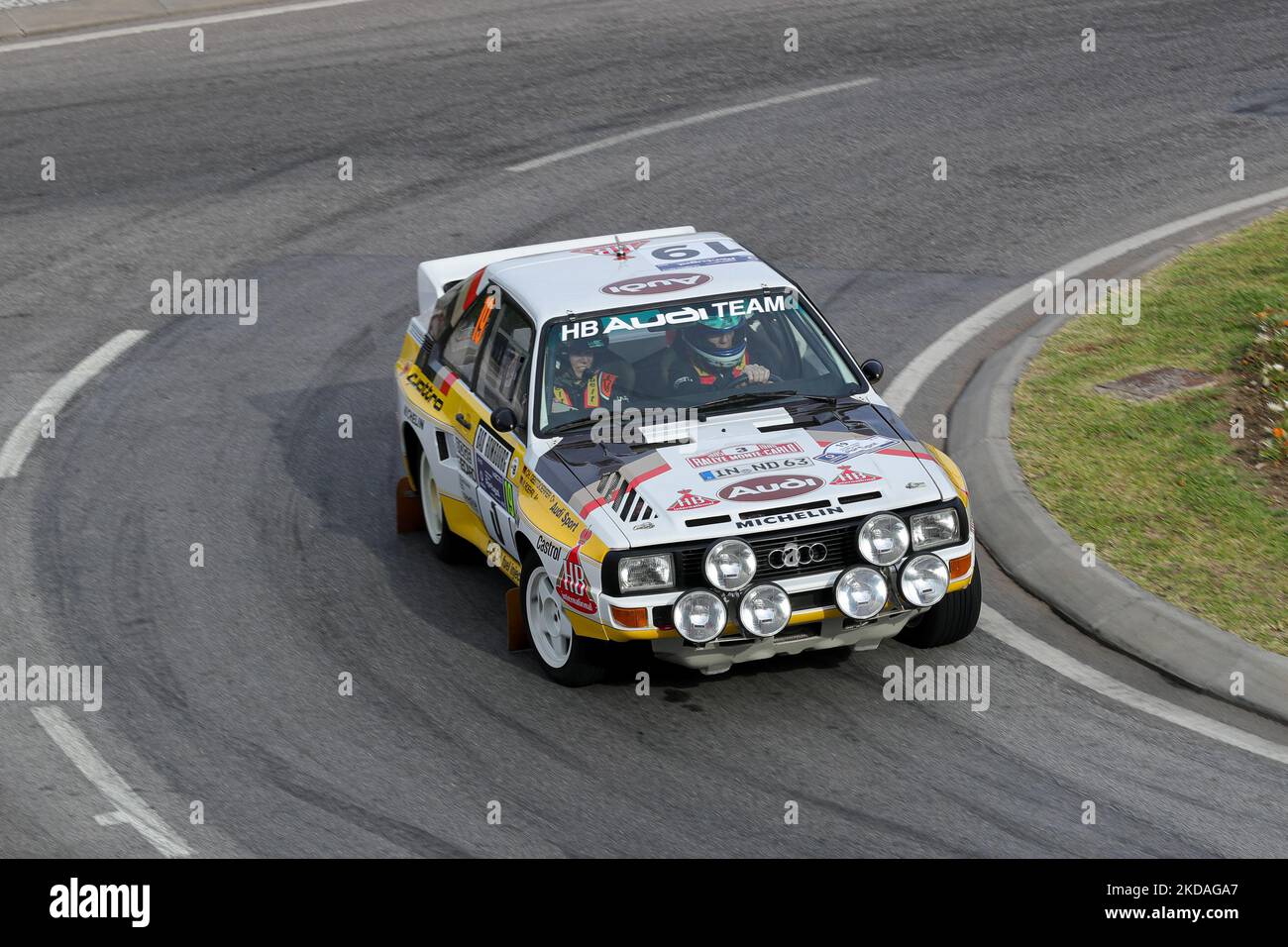 Walter Rohrl et Wolf-Dieter Ihle dans Audi Sport Quattro Rallye RS-01 ...