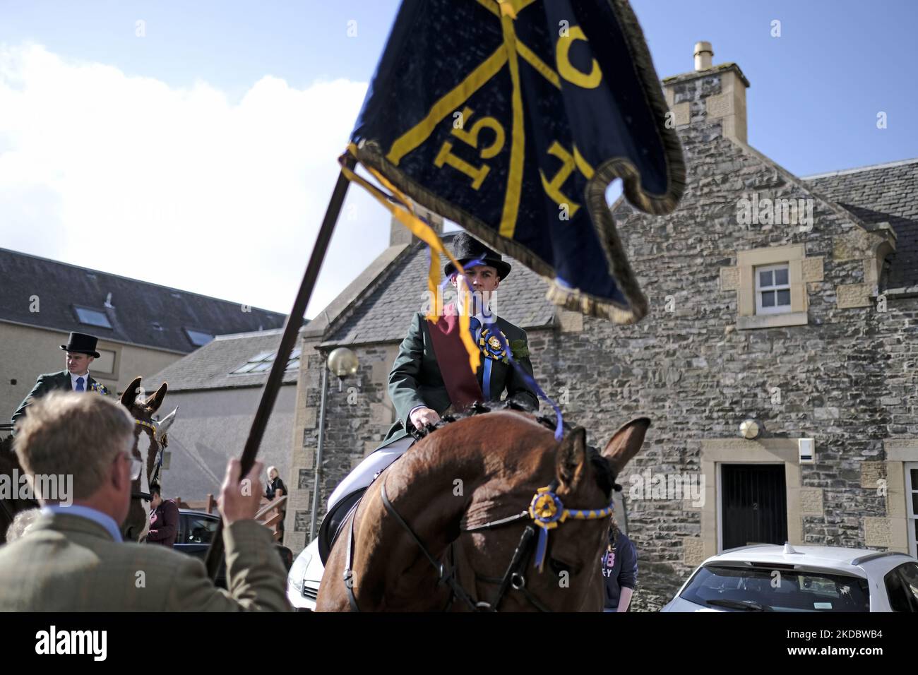 Hawick, Royaume-Uni. 10 juin 2022. 2022 Hawick Common Riding ex Cornet ...