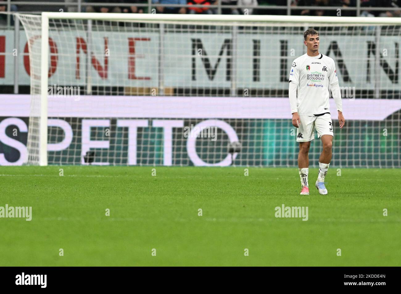 Daniel Maldini d'AC Spezia célébrant après un but pendant la série ...