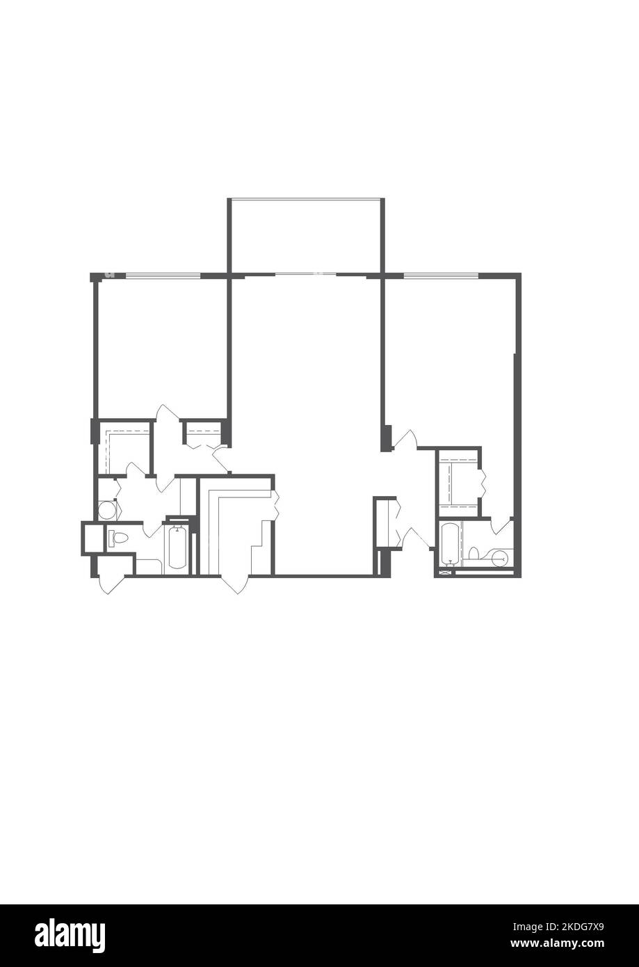 plan de 2d étages. Plan d'étage noir blanc. Plan d'étage. Espace ...
