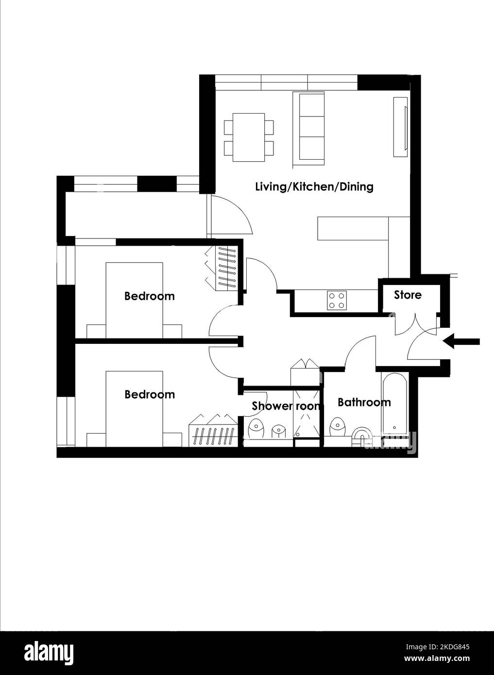 plan de 2d étages. Plan d'étage noir blanc. Plan d'étage. Espace ...