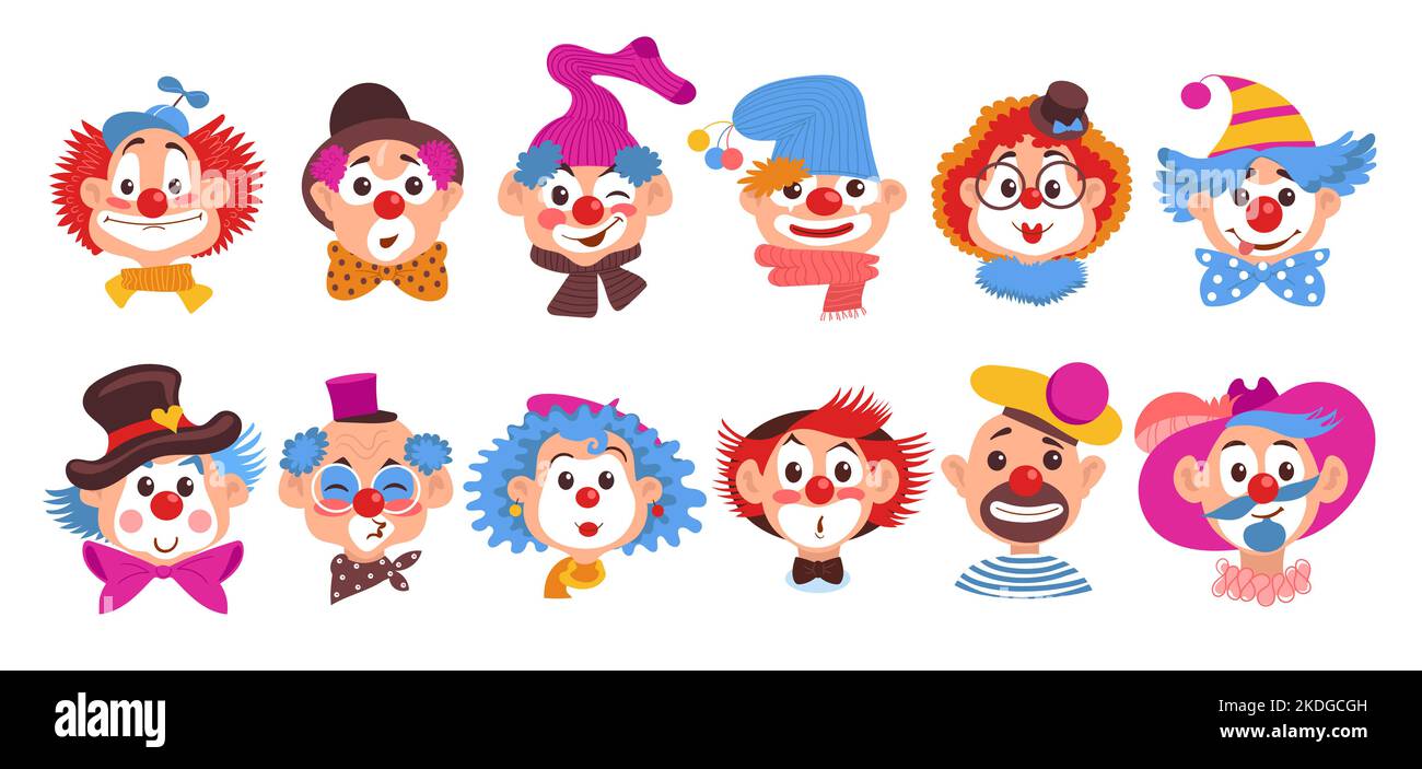 Expressions de clown Banque d'images détourées - Alamy