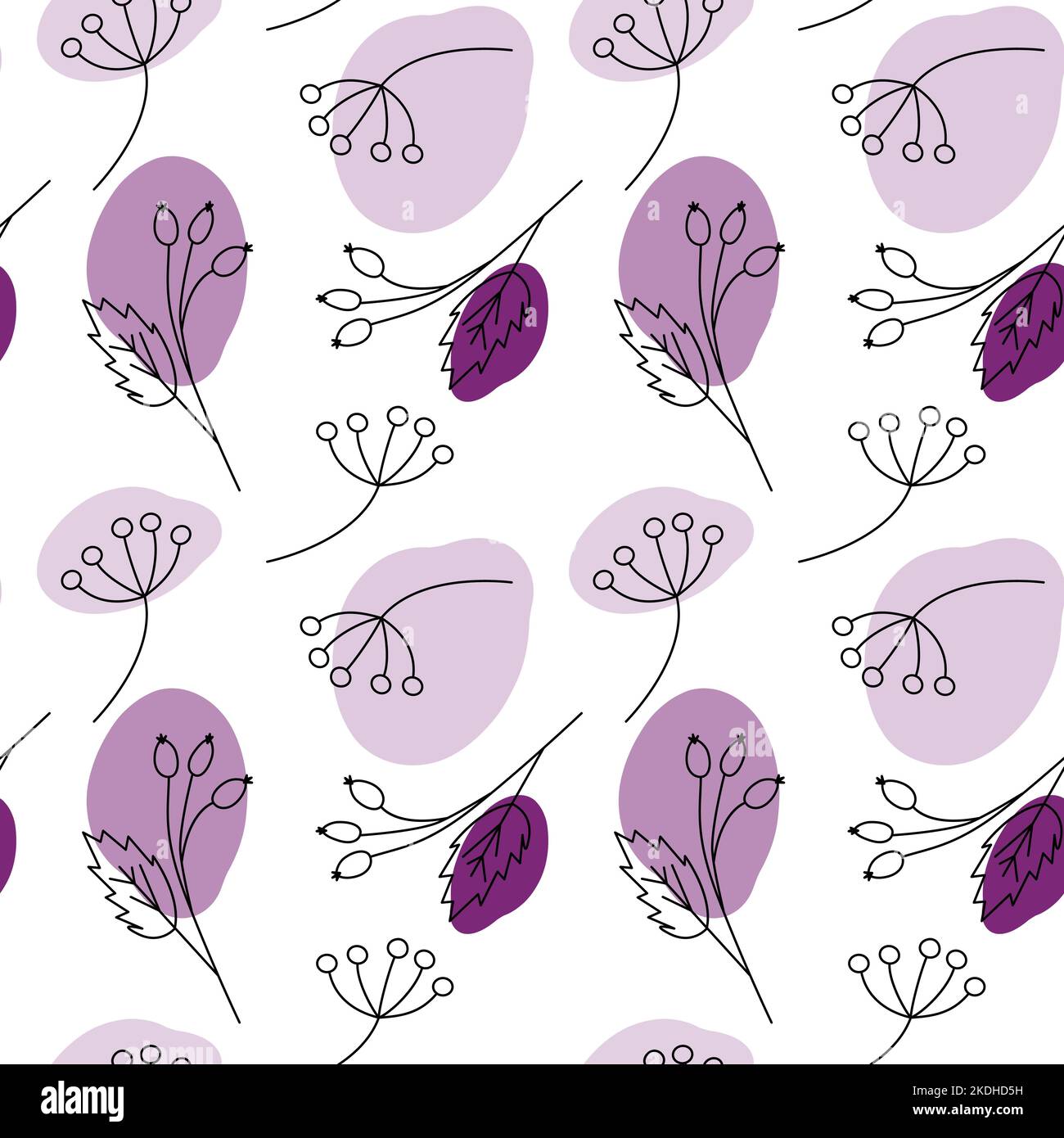 Dessinez le motif infini des branches avec des taches de couleur dans ...