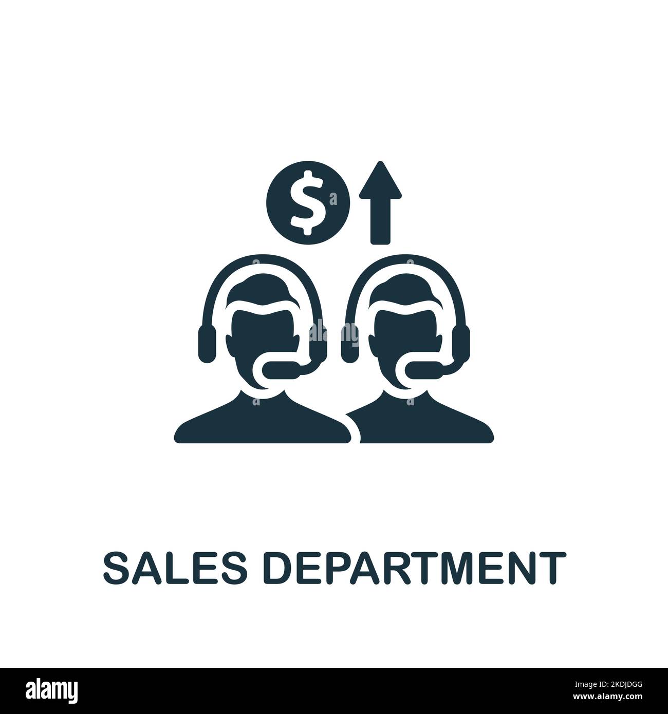 Icône du service des ventes. Icône de structure d'entreprise simple ...