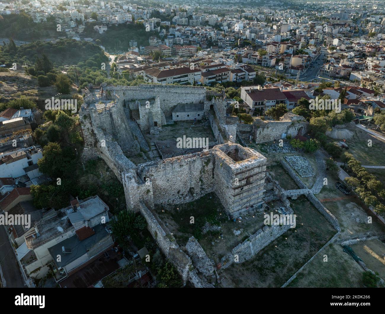 Vue aérienne du château de Patras en Grèce Photo Stock - Alamy