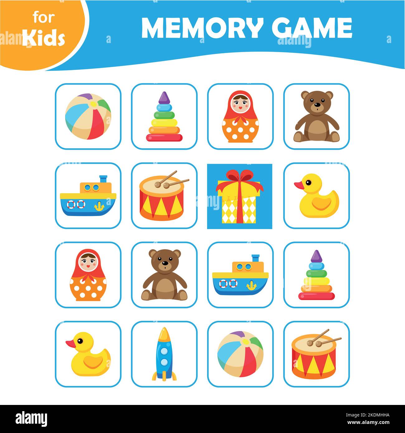 Memory game Banque d'images vectorielles - Alamy