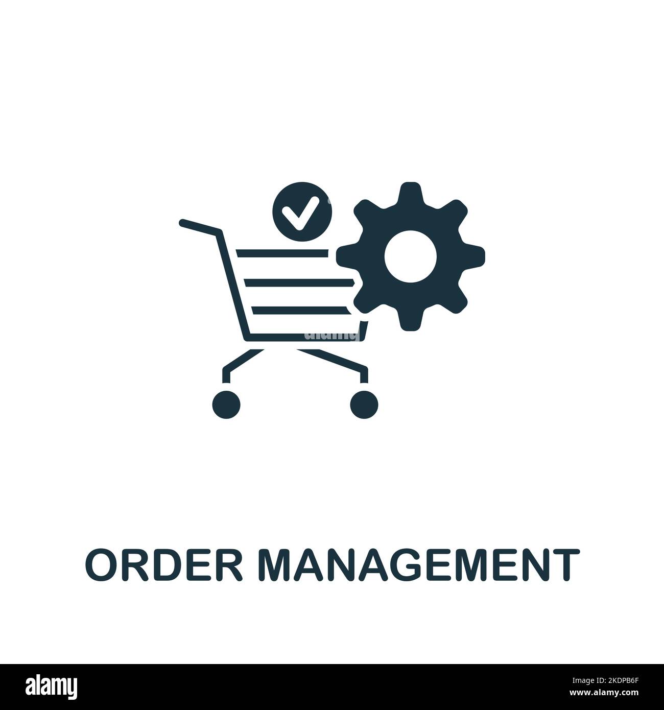 Gestion des commandes. Icône monochrome simple de relation client pour ...