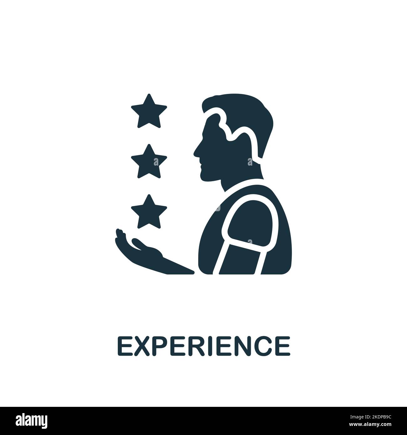 Icône expérience. Icône monochrome simple de relation client pour les ...