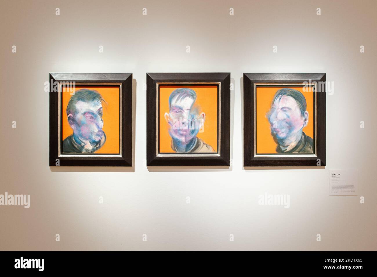 Francis Bacon (1909-1992) trois études pour l'autoportrait signé, daté ...