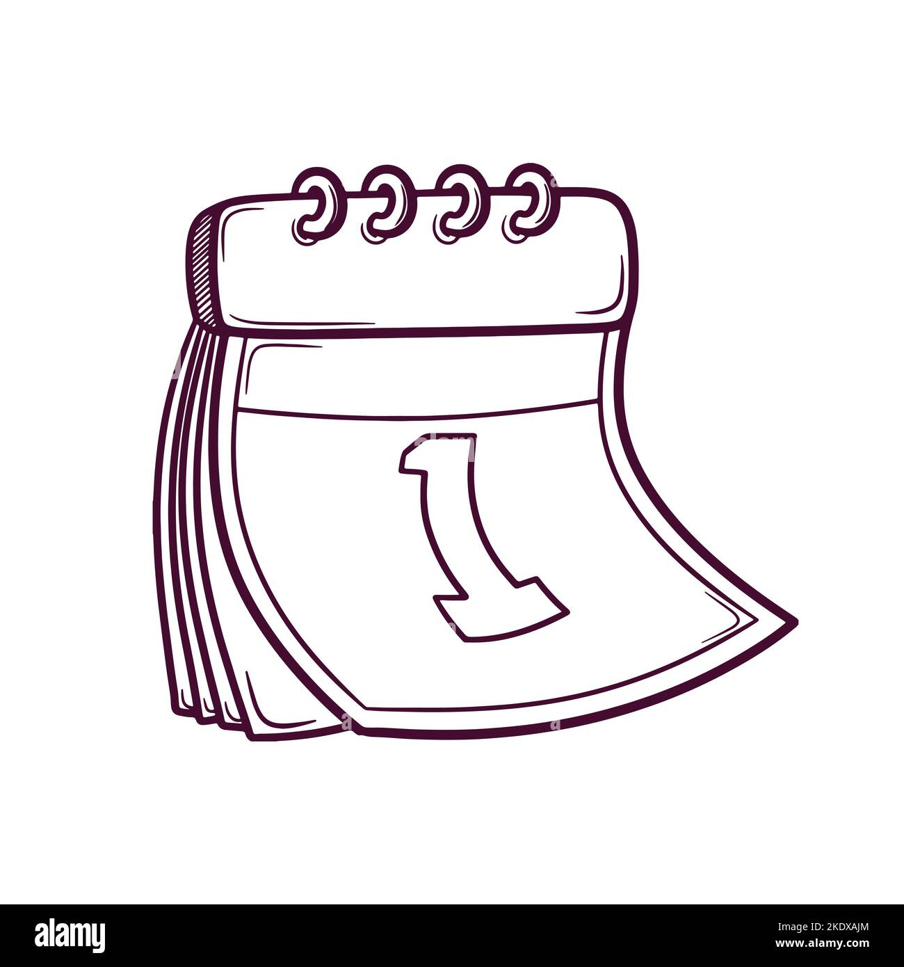 Calendrier journalier Banque d'images vectorielles - Alamy