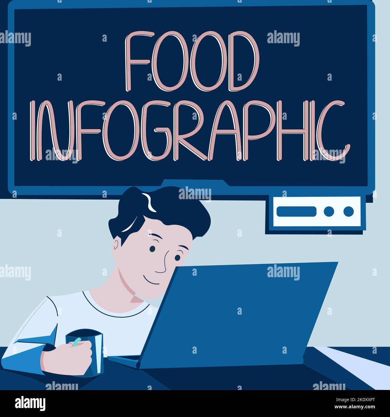Écriture affichant du texte Infographie alimentaire, mot écrit sur une ...