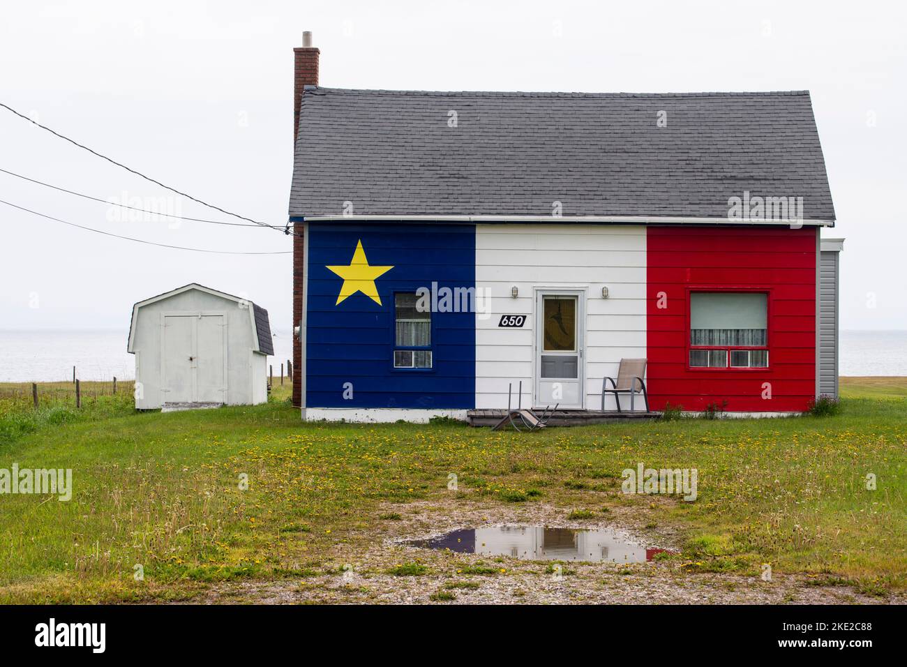 Couleurs du drapeau acadien Banque de photographies et d’images à haute ...