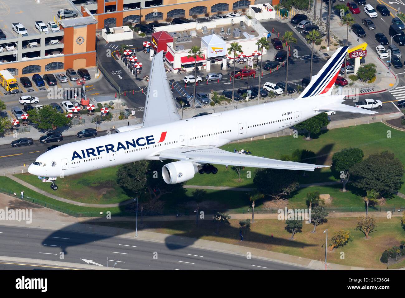 Air France Boeing 77W d'en haut. Avion de la compagnie aérienne ...