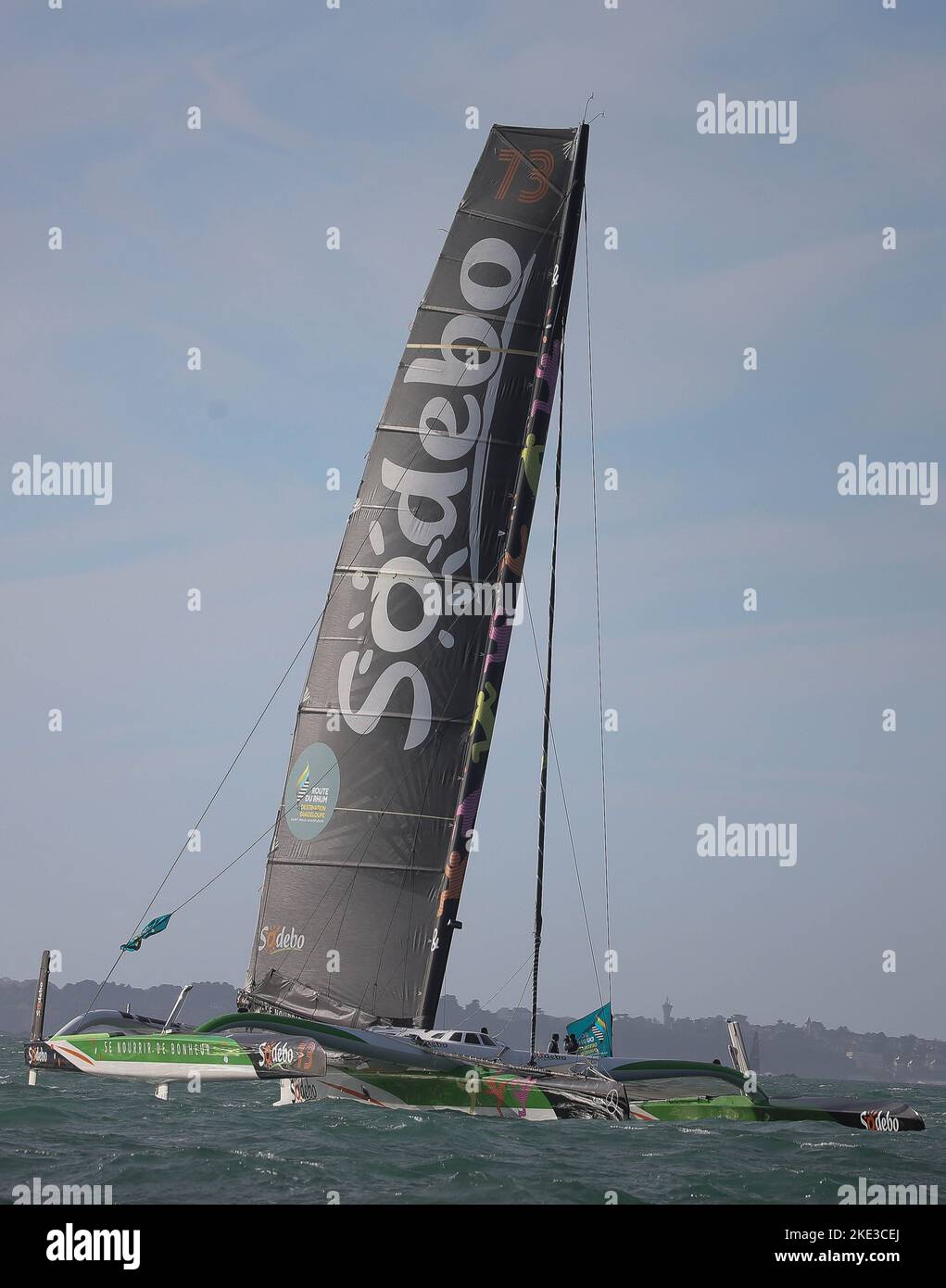 ULTIM 32/23 SODEBO ULTIM 3 Skipper Thomas Coville pendant la route du ...