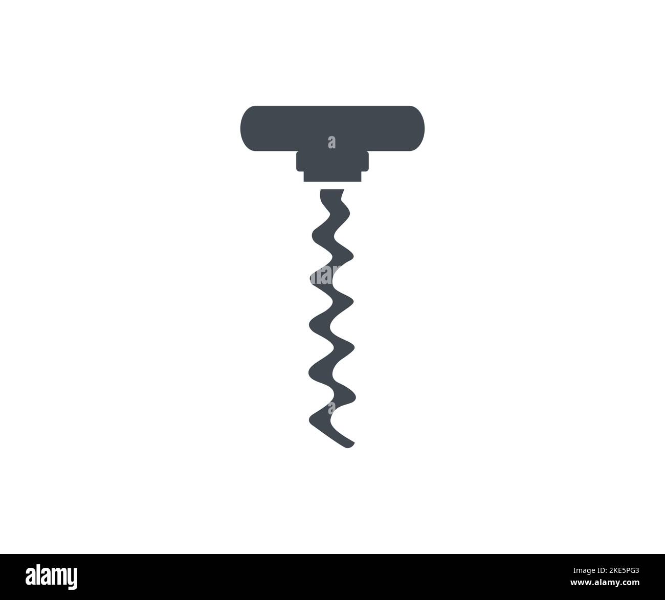 Tire-bouchon, logo en glyphe pour ouvre-vin. Silhouette de tire-bouchon ...
