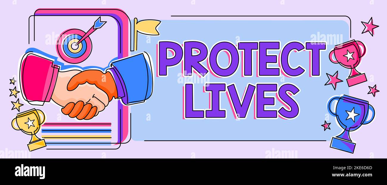 Inspiration montrant le signe protéger des vies. Présentation de l ...