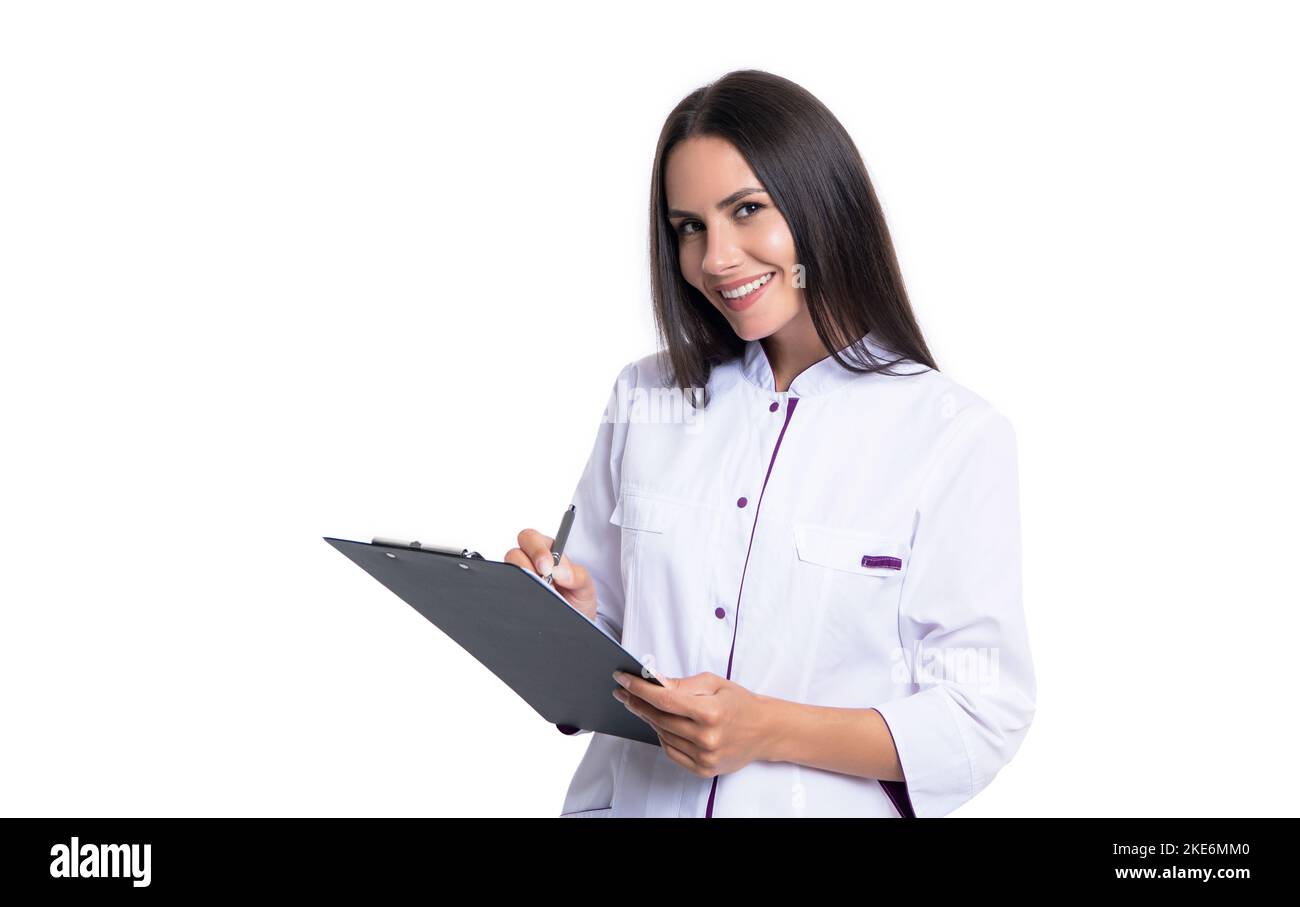 photo de gai médecin tenir anamnèse porter manteau blanc. anamnèse du ...