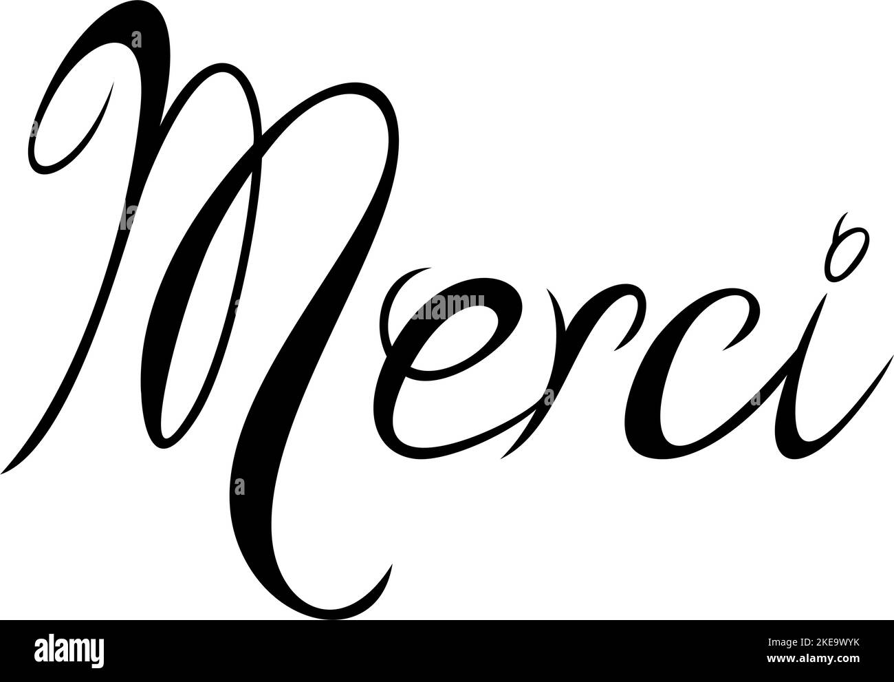 Carte de remerciement en français Banque d'images vectorielles - Alamy