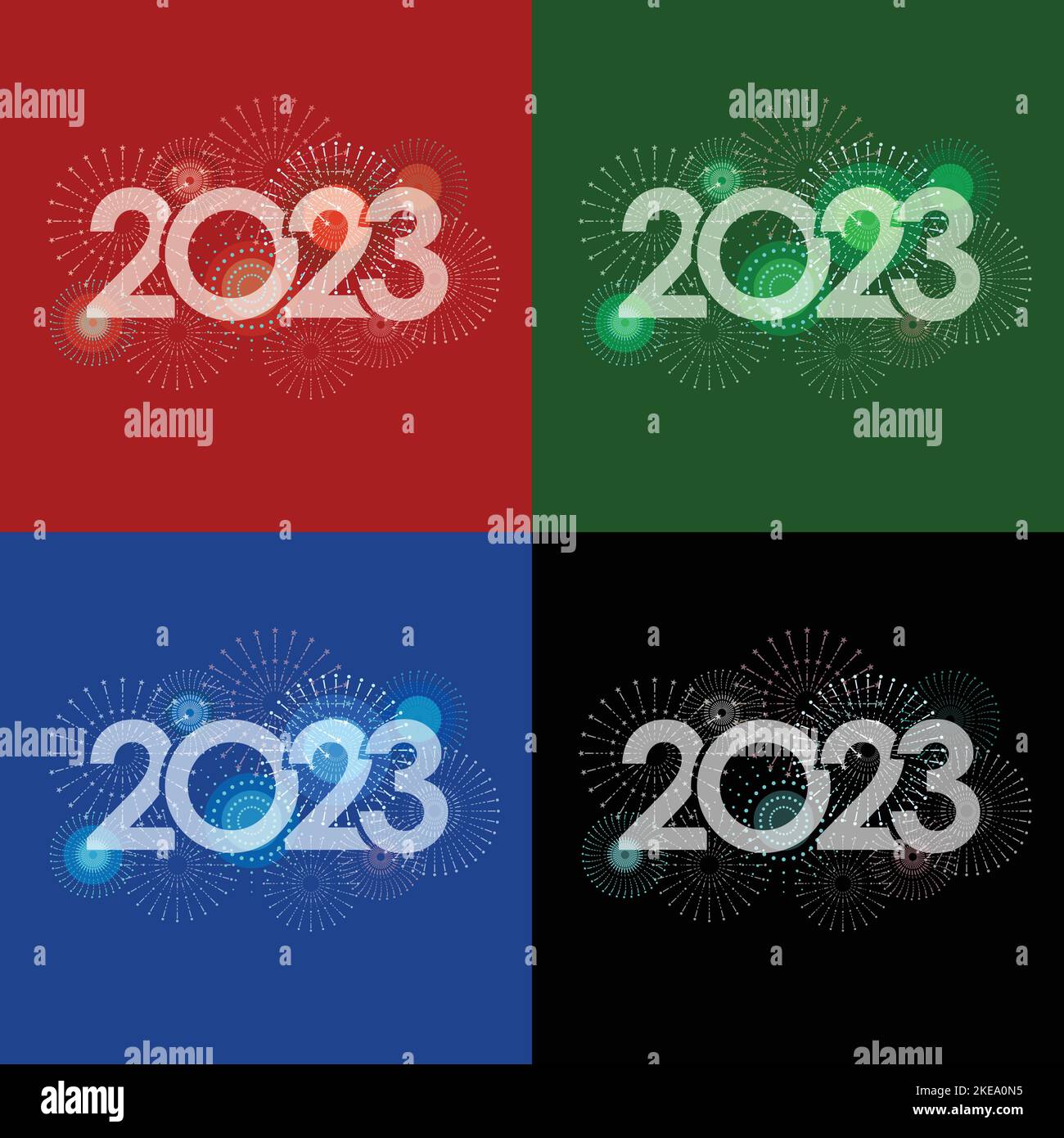Bonne année 2023. Concept de logo pour le calendrier de la nouvelle année et les articles de ...