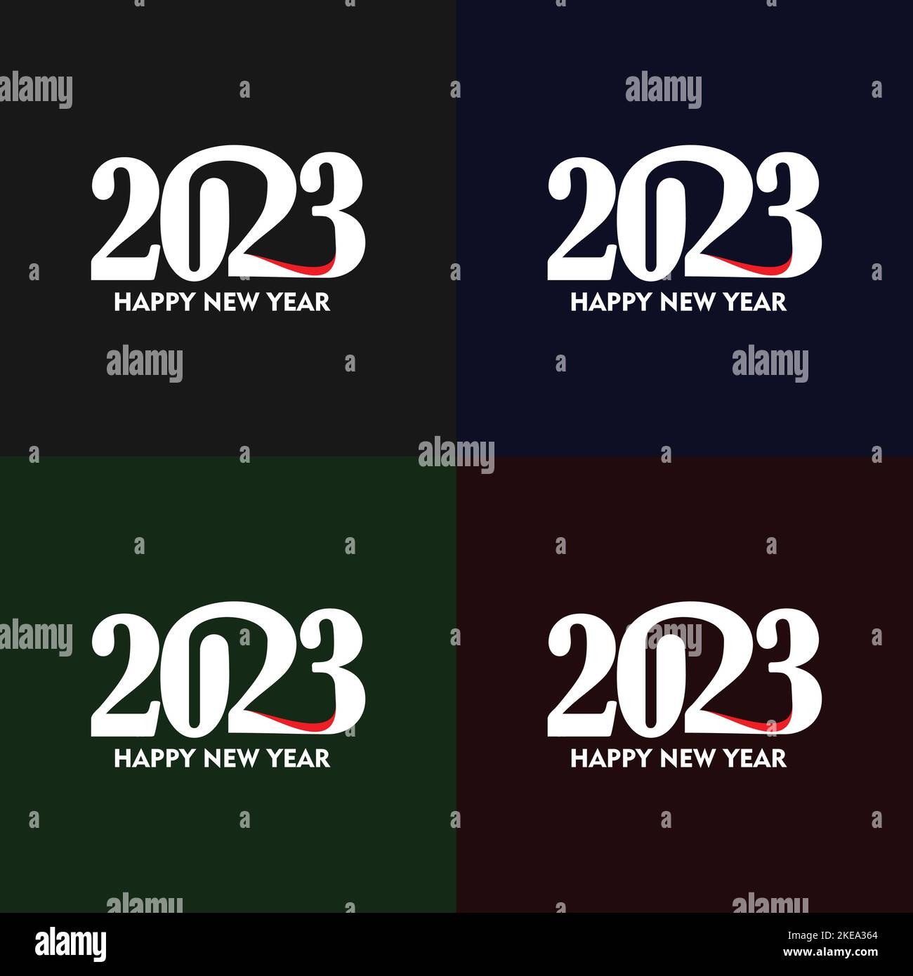 Bonne année 2023. Concept de logo pour le calendrier de la nouvelle année et les articles de ...
