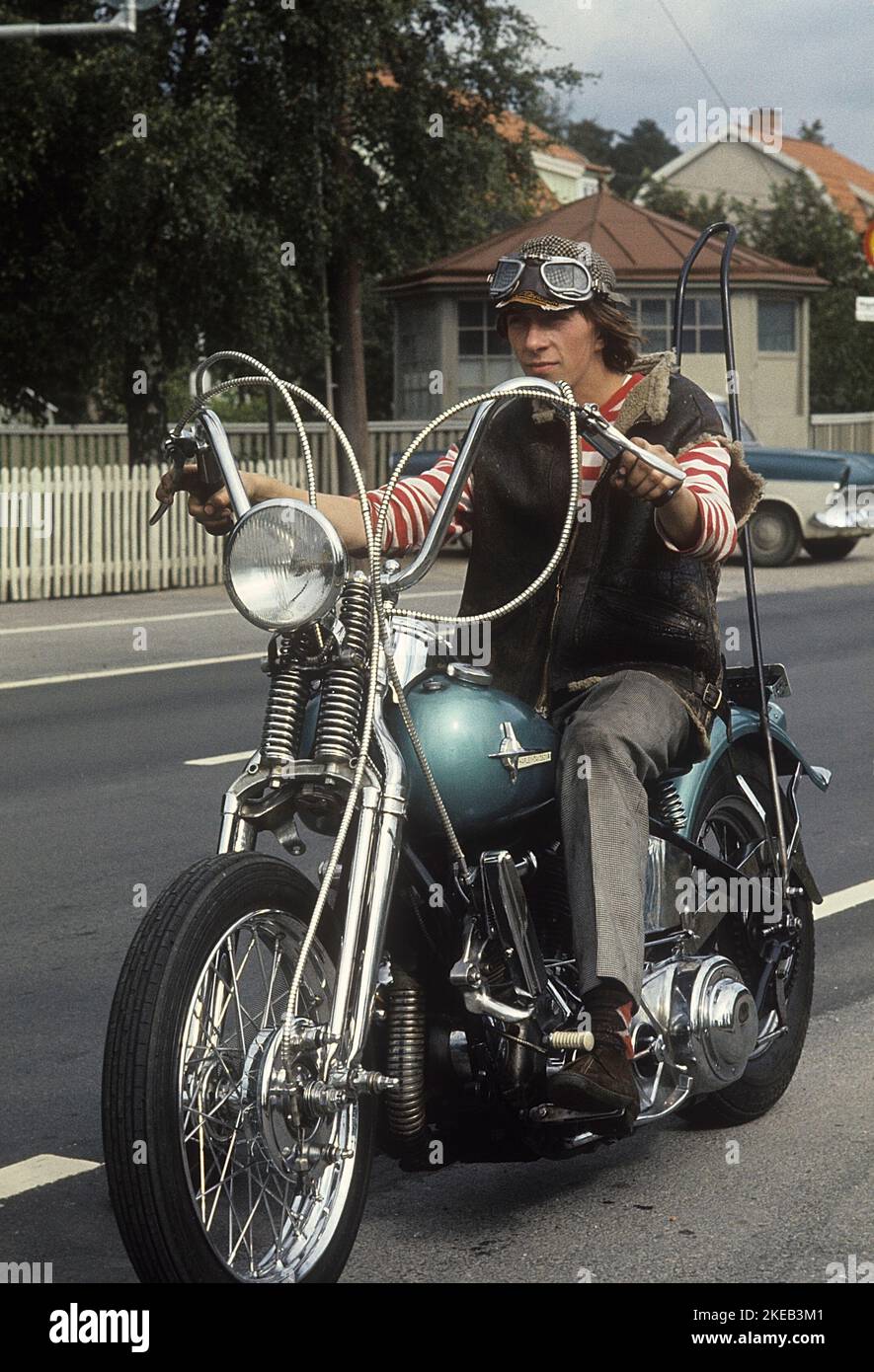 Vintage harley davidson motorcycle Banque de photographies et d’images ...