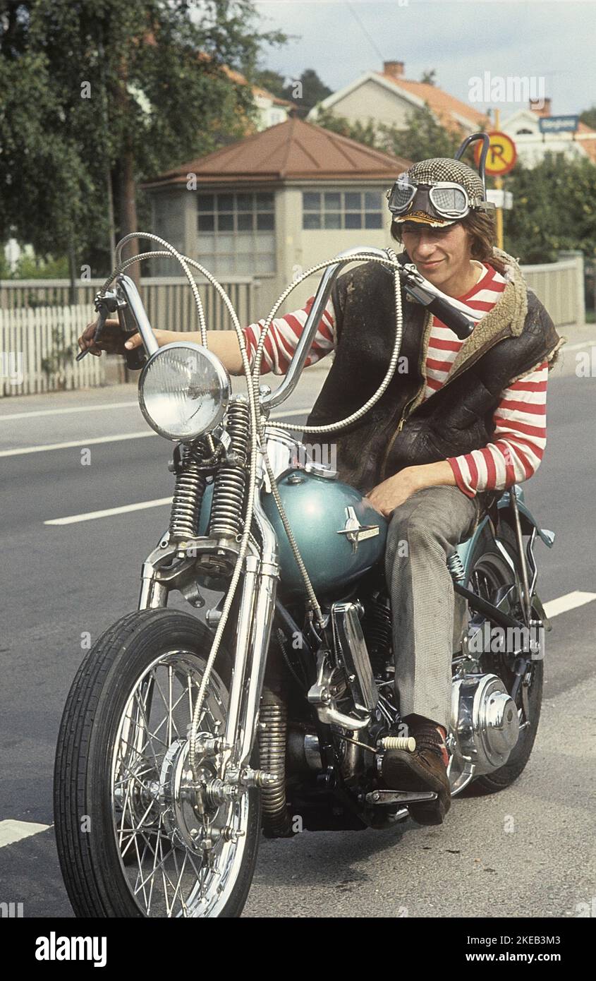Vintage harley davidson motorcycle Banque de photographies et d’images ...