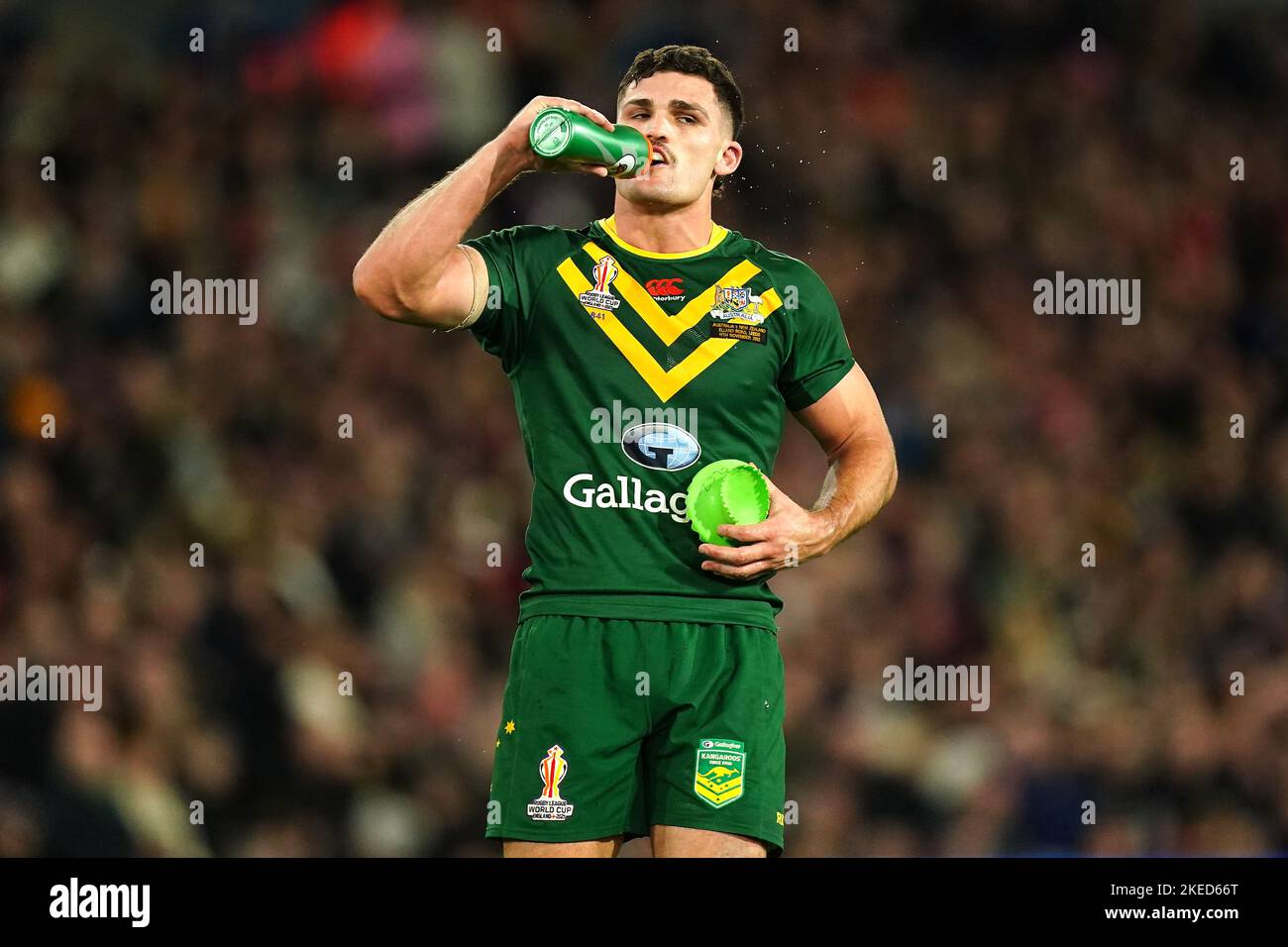 Nathan Cleary en Australie avant de marquer la deuxième conversion du ...