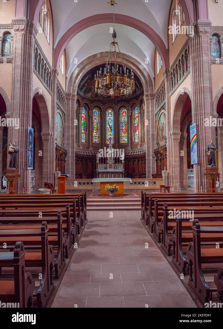 Gueberschwihr, France - 11 octobre 2022 : l'église catholique romaine ...