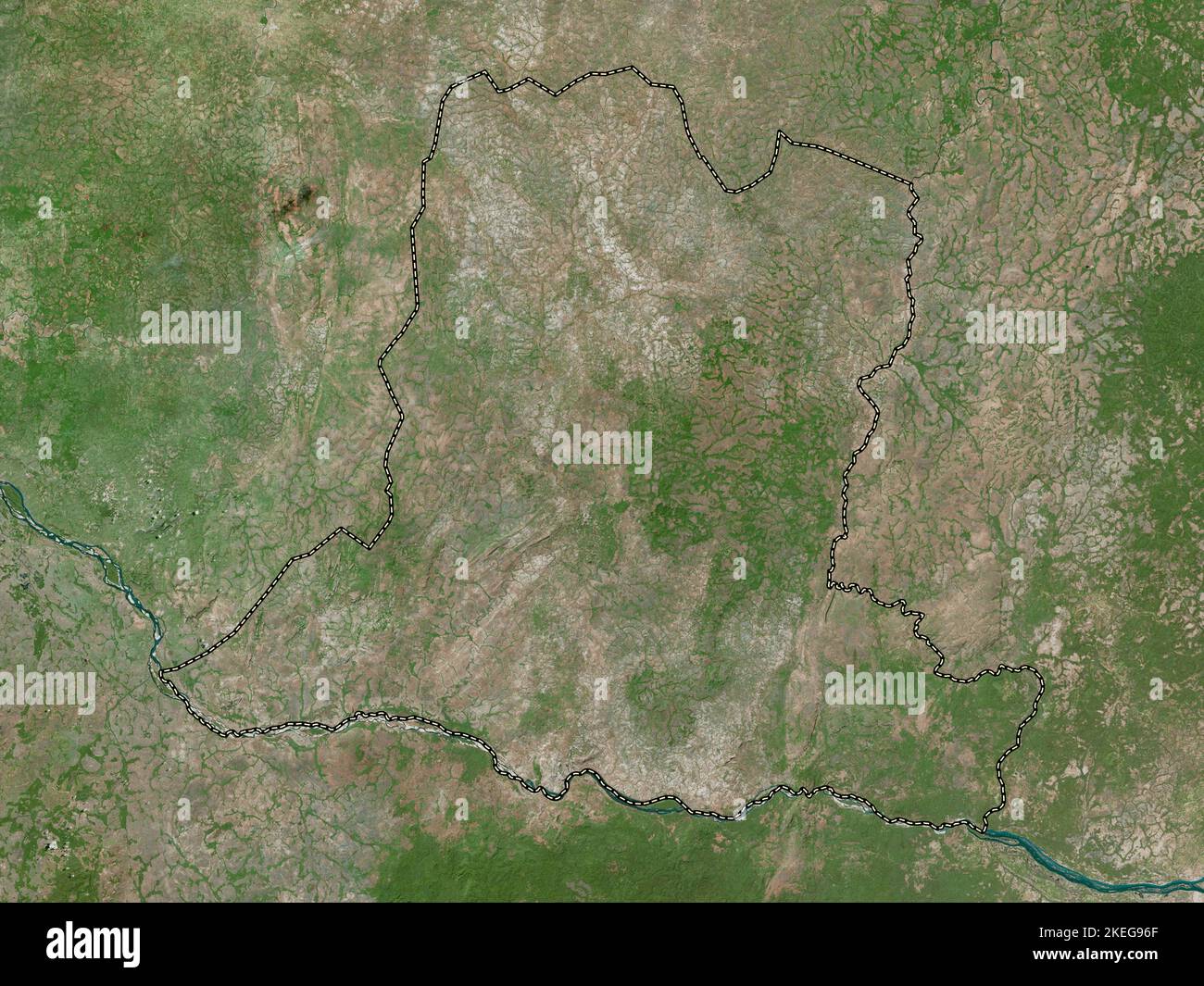 Basse-Kotto, préfecture de la République centrafricaine. Carte ...