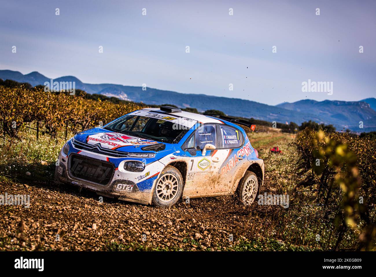 07 PANAGIOTIS Yannick, PANAGIOTIS Valerie, Citroën C3 Rally2, action pendant le Rallye Terre de ...