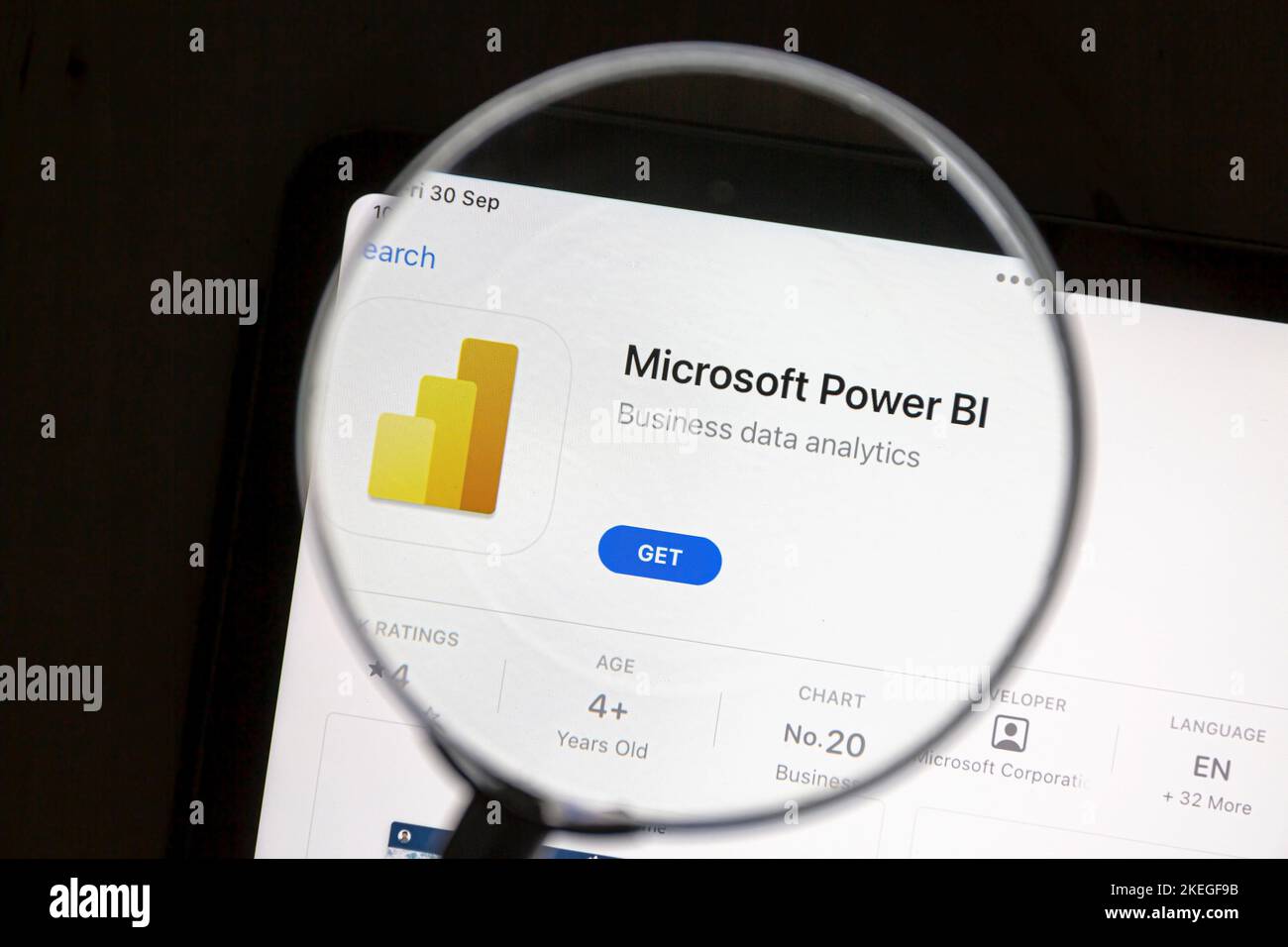 Ostersund, Suède - 30 septembre 2022 : application Microsoft Power BI ... Ostersund, Suède - 30 septembre 2022 : application Microsoft Power BI ...