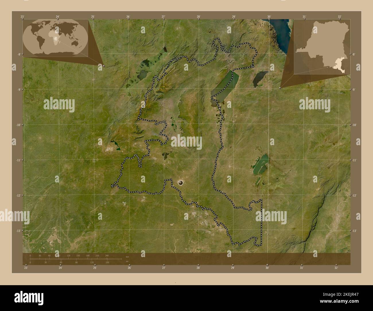 Haut-Katanga, province de la République démocratique du Congo. Carte ...