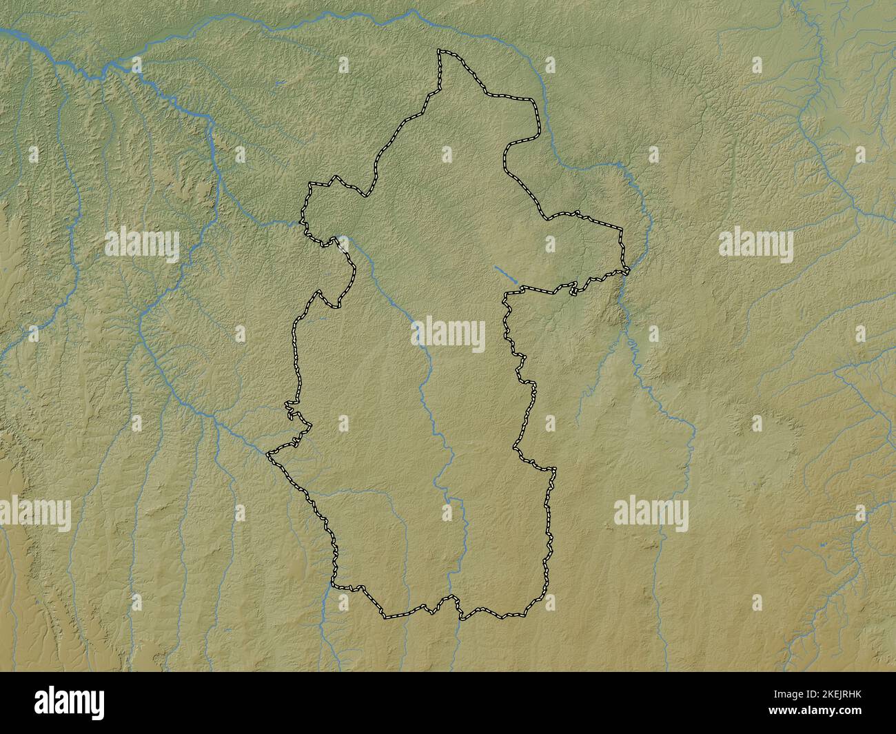 Kasai-Central, province de la République démocratique du Congo. Carte d ...