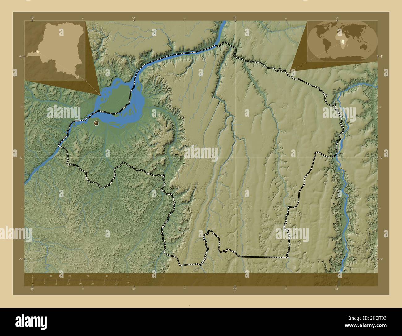 Kinshasa, province de la République démocratique du Congo. Carte d ...