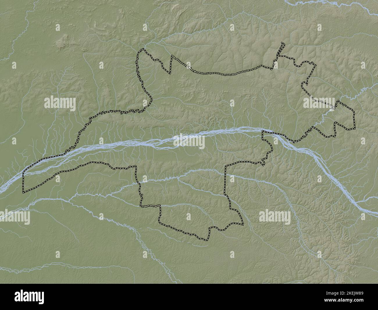 Mongala, province de la République démocratique du Congo. Carte d ...